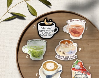 Caffeine Addict Vinyl Sticker Laptop Sticker - Etsy