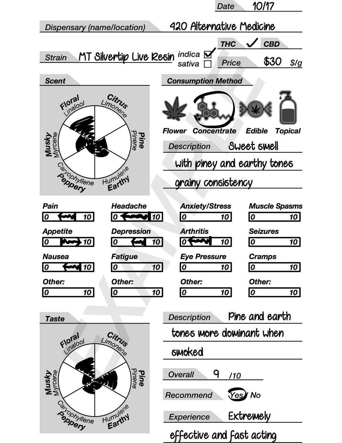 Cannabis Tasting Pocket Journal, Weed Tasting Book, Pot Consumption ...