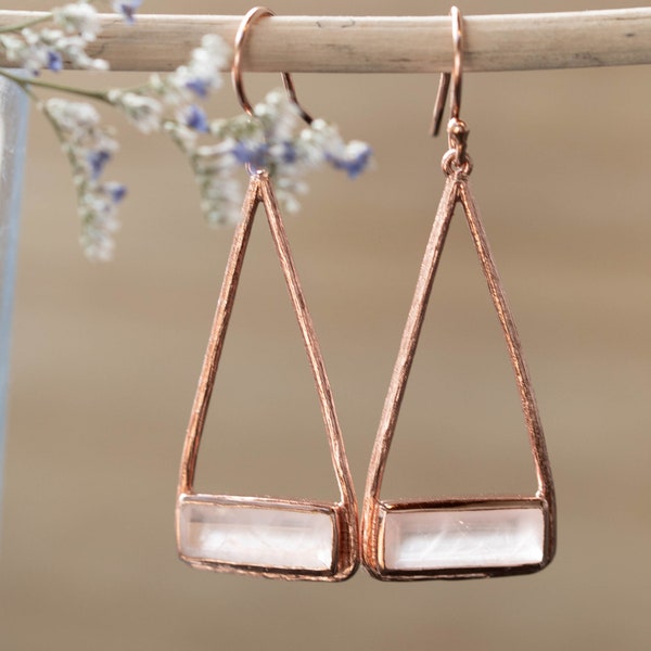 Rose Quartz Earrings - Etsy