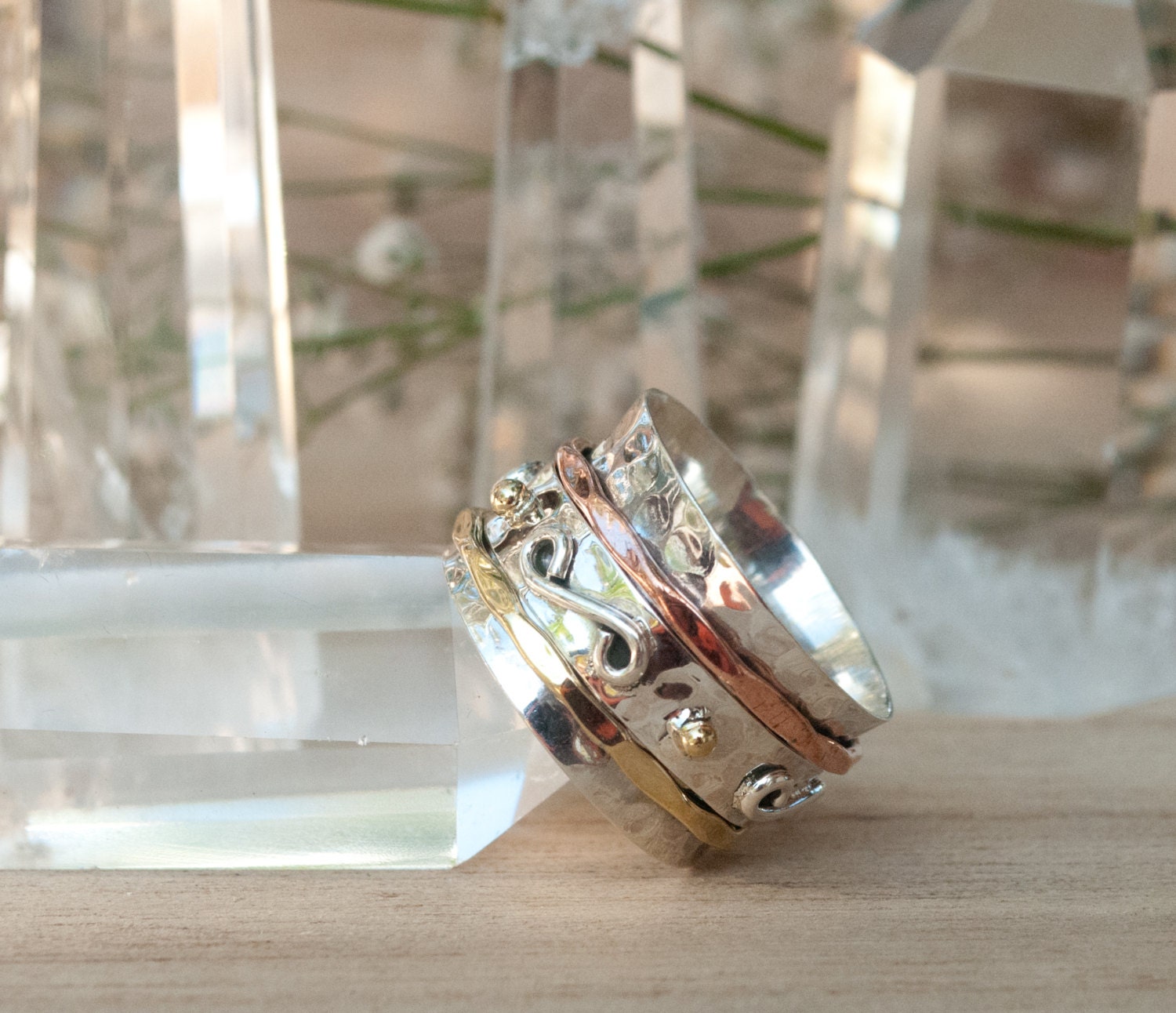 Spinning Ring Meditation Spinner Spin Anxiety | Etsy