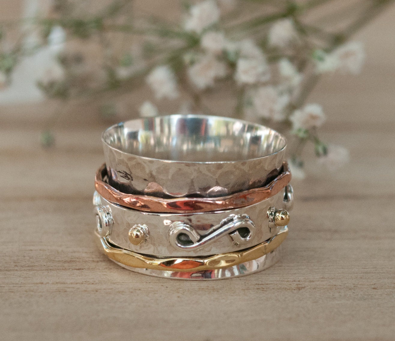 Spinning Ring Meditation Spinner Spin Anxiety | Etsy