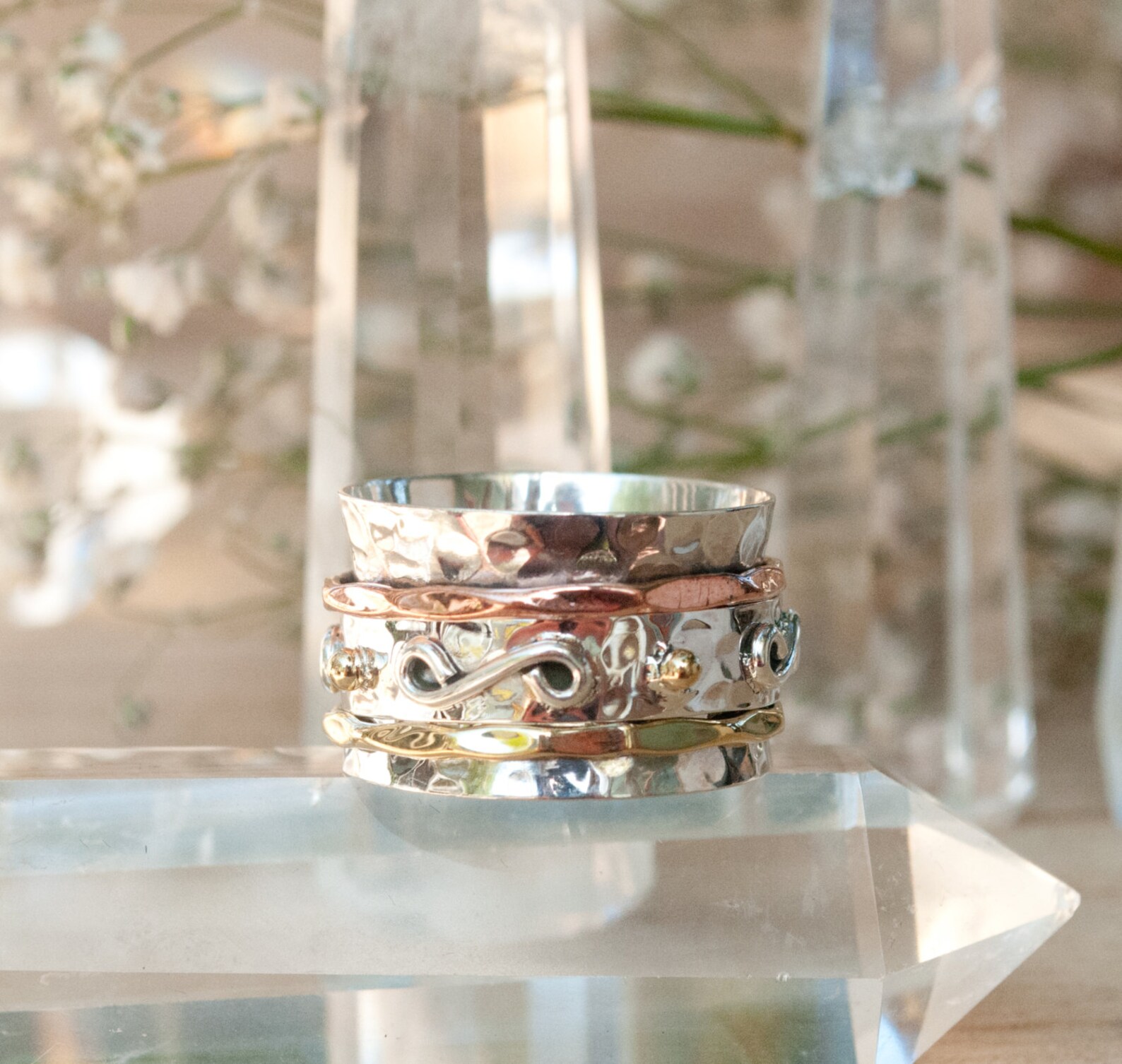 Spinning Ring Meditation Spinner Spin Anxiety | Etsy