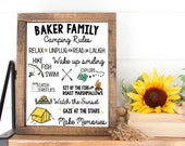 Editable Camp Rules Sign Custom Family Camping Rules Camping - Etsy