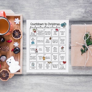 Christmas Activities Calendar for Families Printable, Kids Advent ...