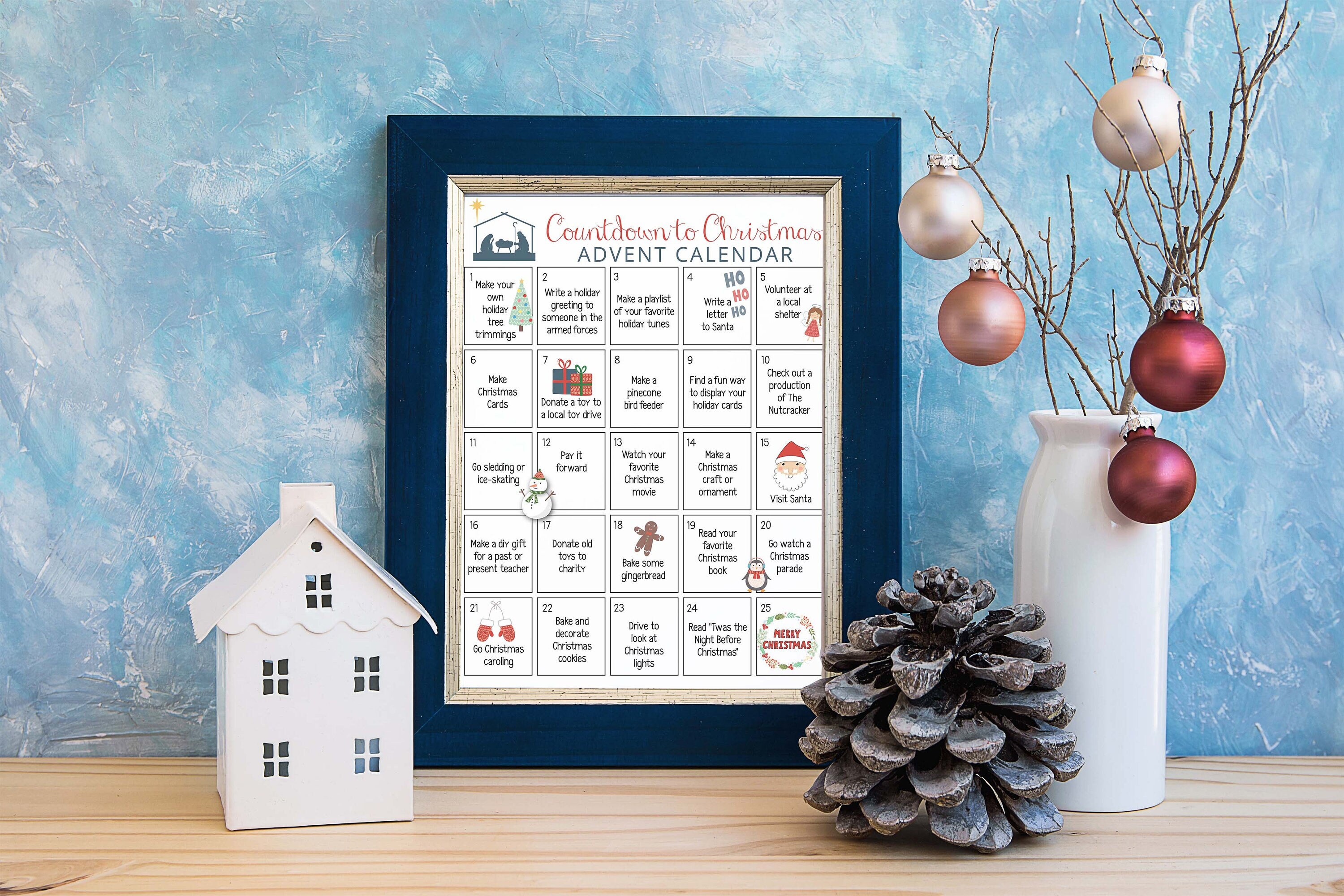 Editable Advent Activities Calendar for Families Printable, Kids Advent ...