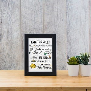 Camp Rules Sign, Camping Rules, Printable Camping Decor, Tent Camping ...