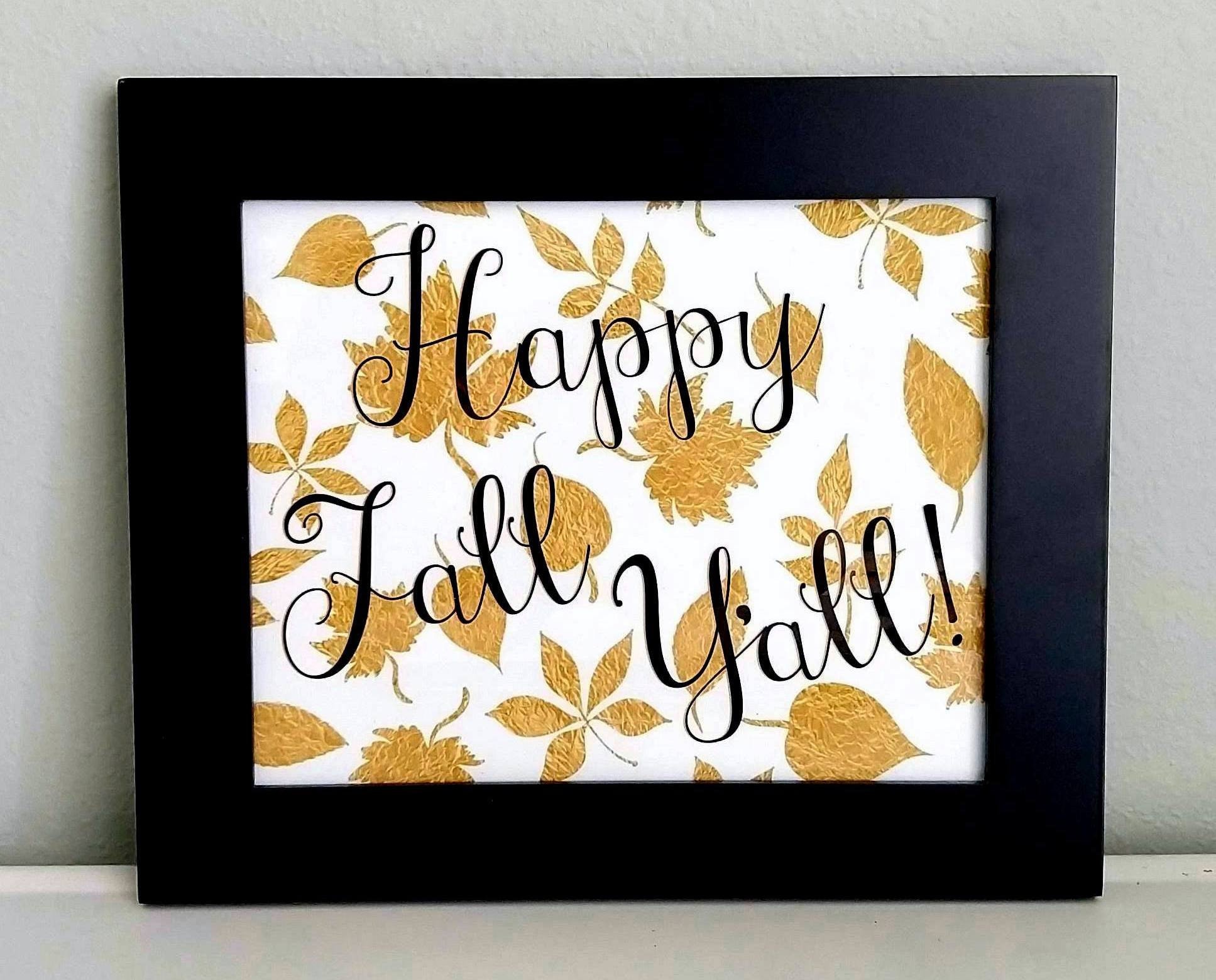 Happy Fall Y'all Printable Autumn Sign Farmhouse Print 8x10 Wall Fall ...