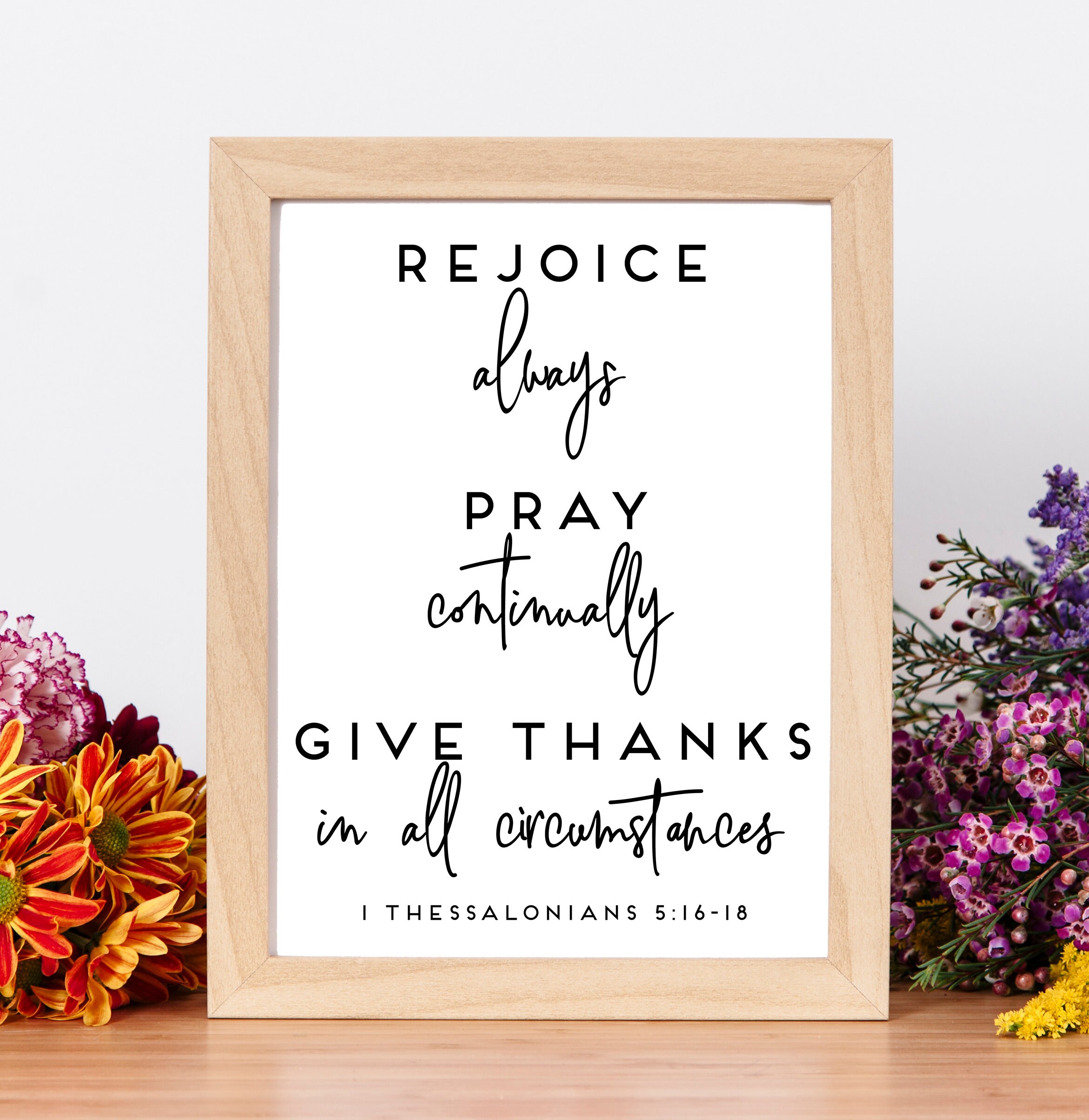 Rejoice Always Pray Continually Give Thanks Printable, 1 Thessalonians ...
