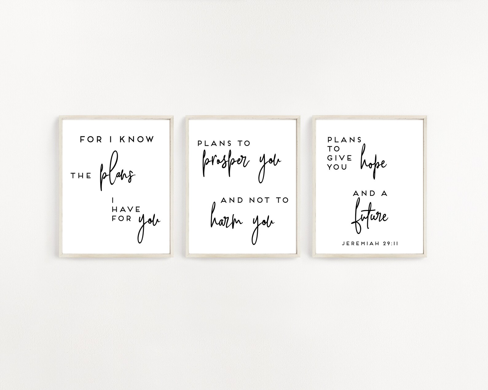 For I Know the Plans I Have for You Signs, Set of 3 Printables ...