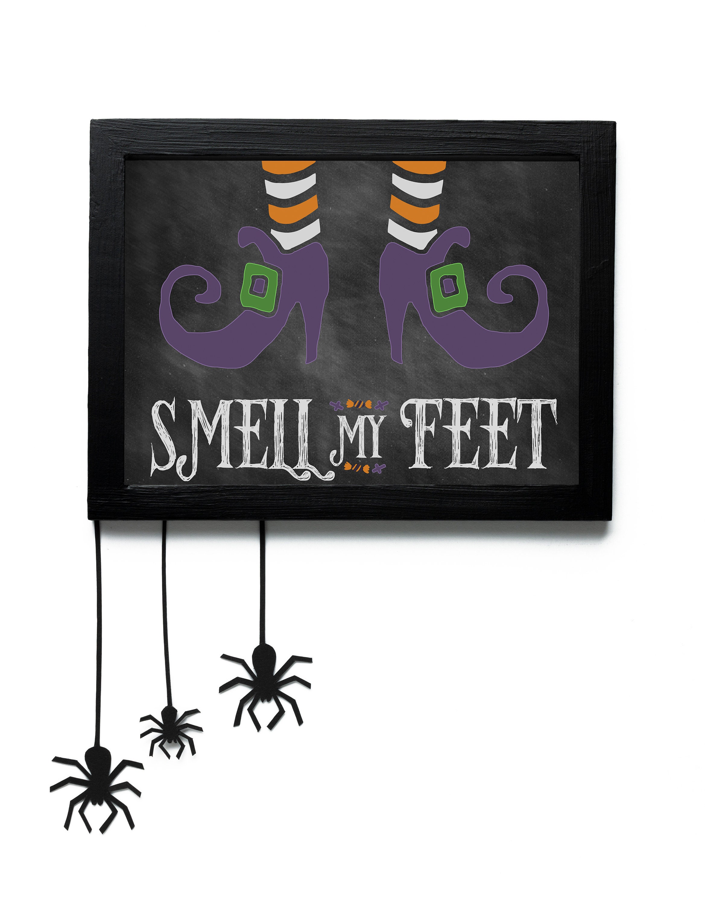 Smell My Feet Halloween Fall Printable Chalkboard Wall Art | Etsy