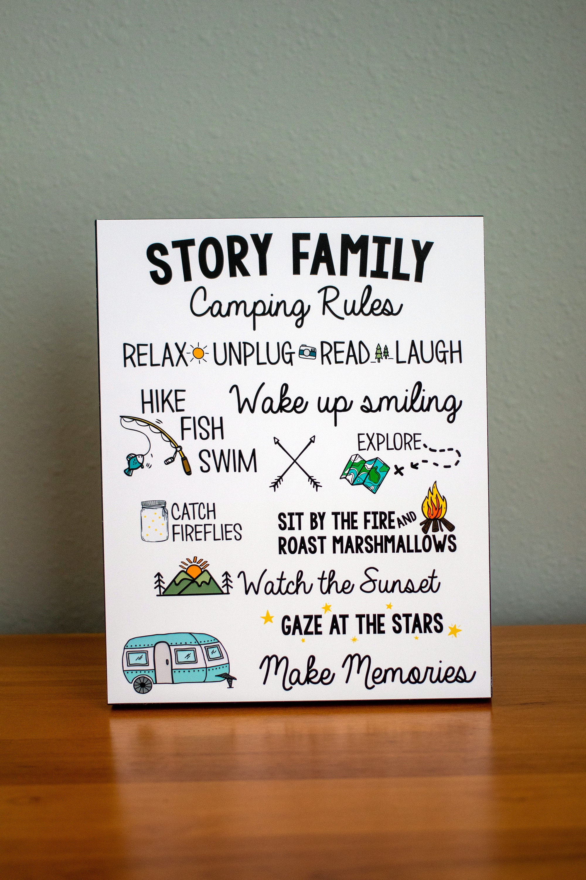 Editable Camp Rules Sign Custom Family Camping Rules Camping | Etsy