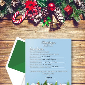 Printable Christmas Wish List, Dear Santa Letter, Letter to Santa ...