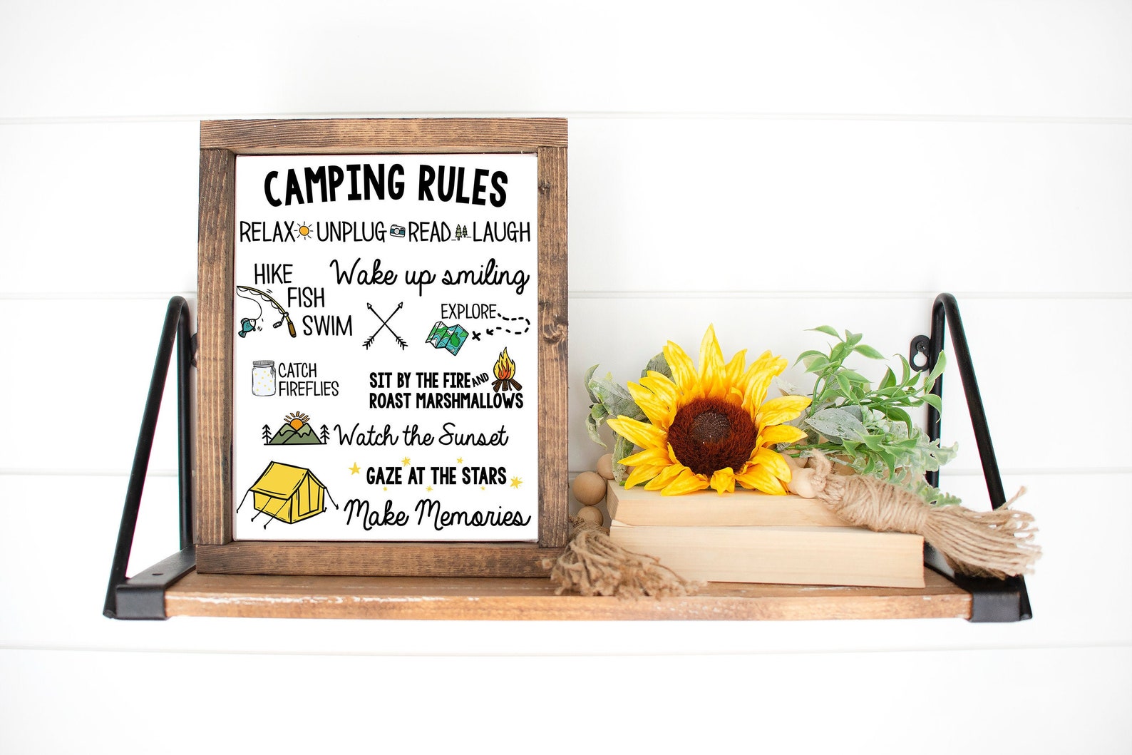 Camp Rules Sign, Camping Rules, Printable Camping Decor, Tent Camping ...