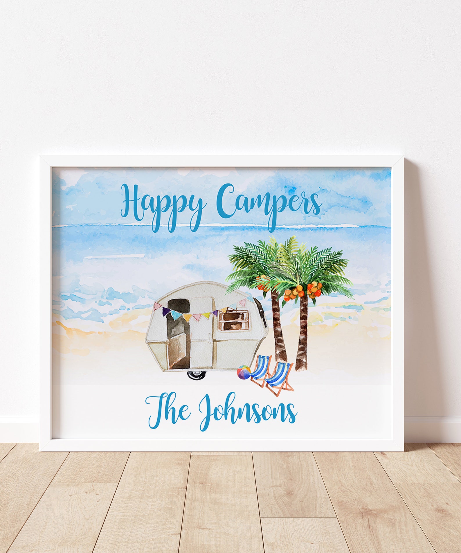 Editable Camper Printable Happy Campers Last Name Sign - Etsy