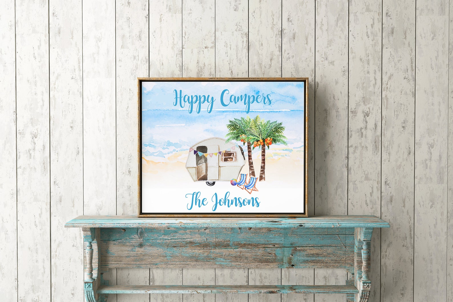 Editable Camper Printable Happy Campers Last Name Sign - Etsy