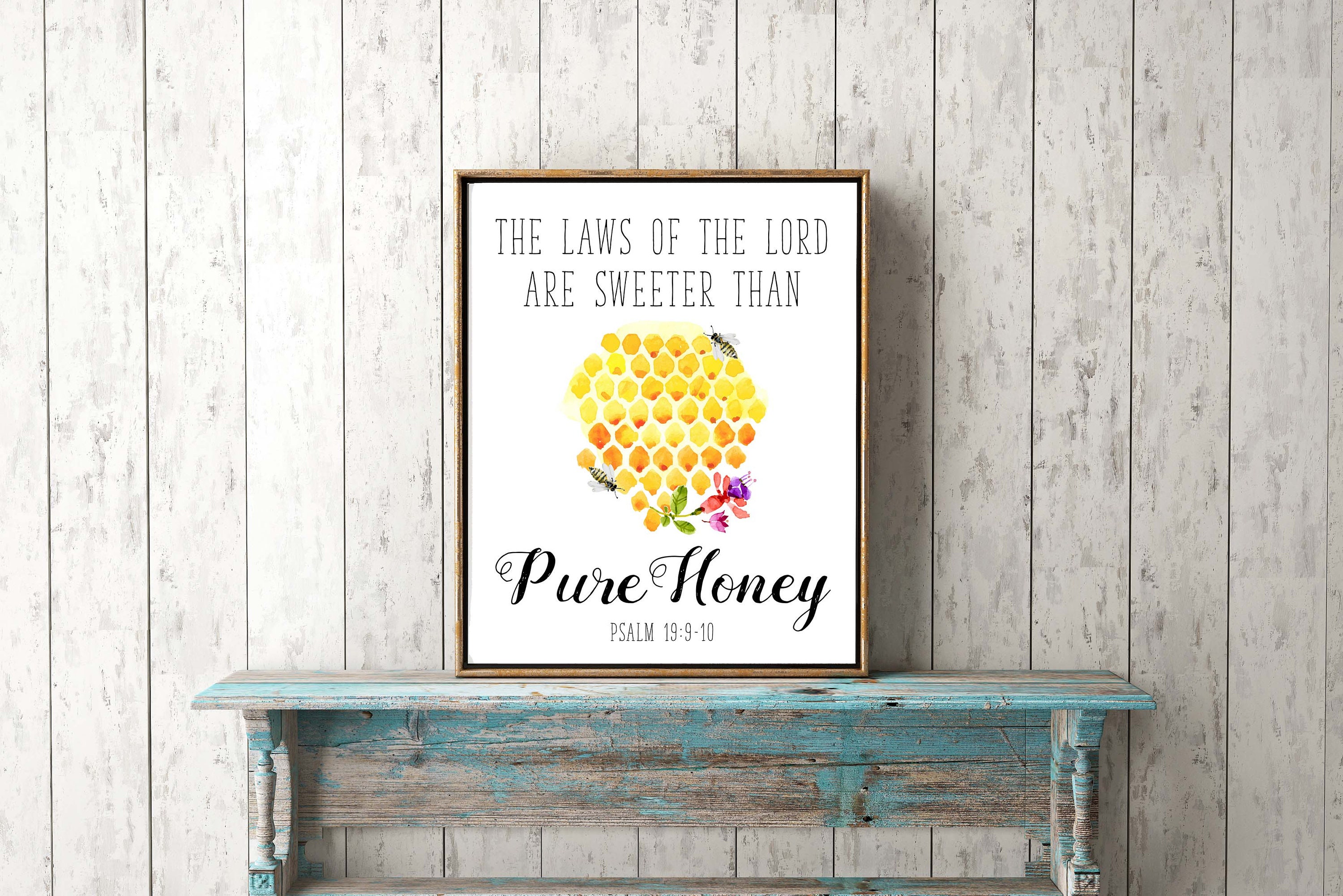 Psalm 19:9-10 the Laws of the Lord Bible Verse Printable Wall - Etsy