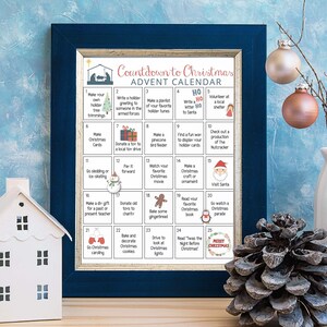 Editable Advent Activities Calendar for Families Printable, Kids Advent ...