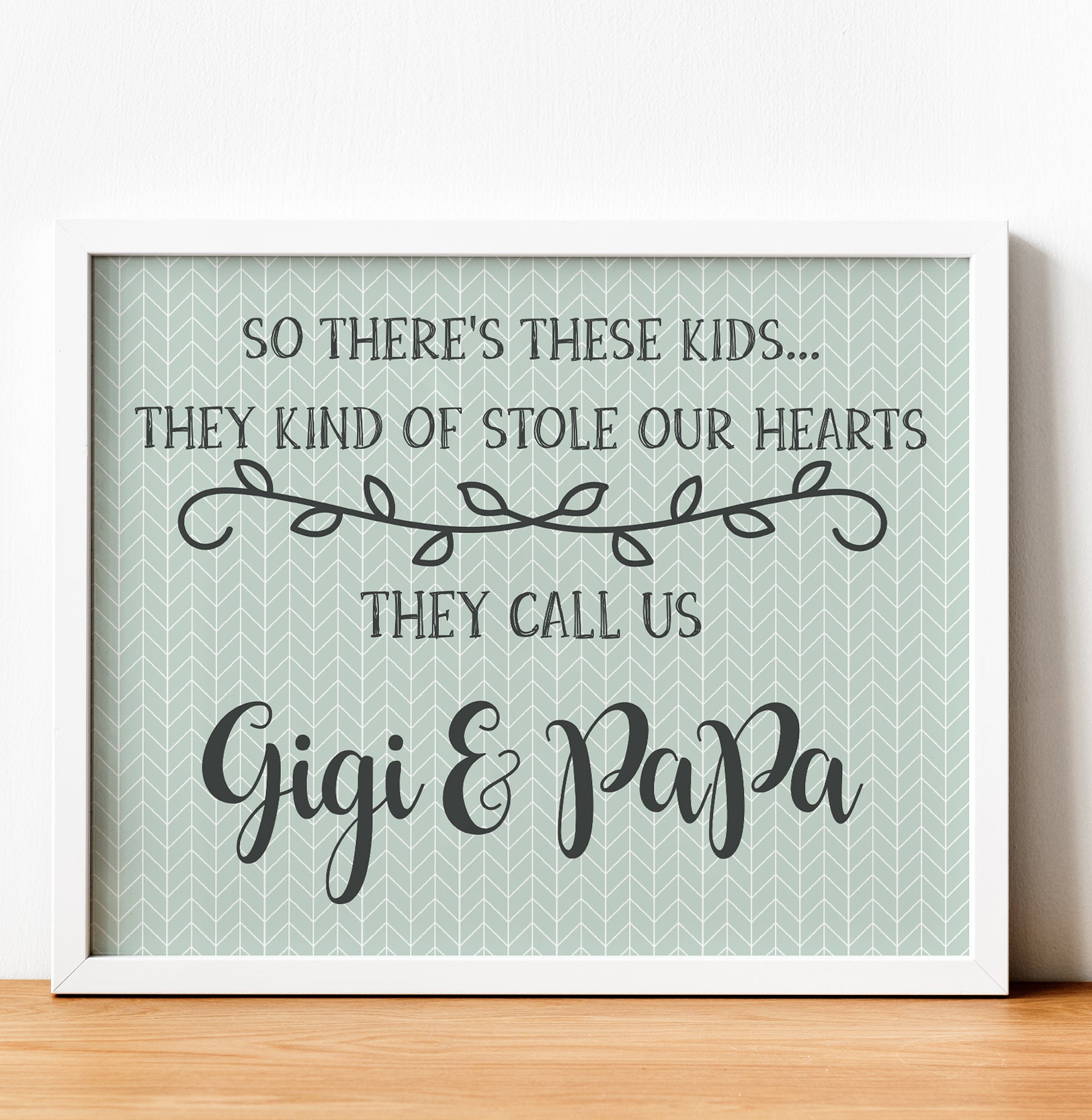 So There's These Kids Printable Sign, Gigi & Papa, Custom Design, Home ...