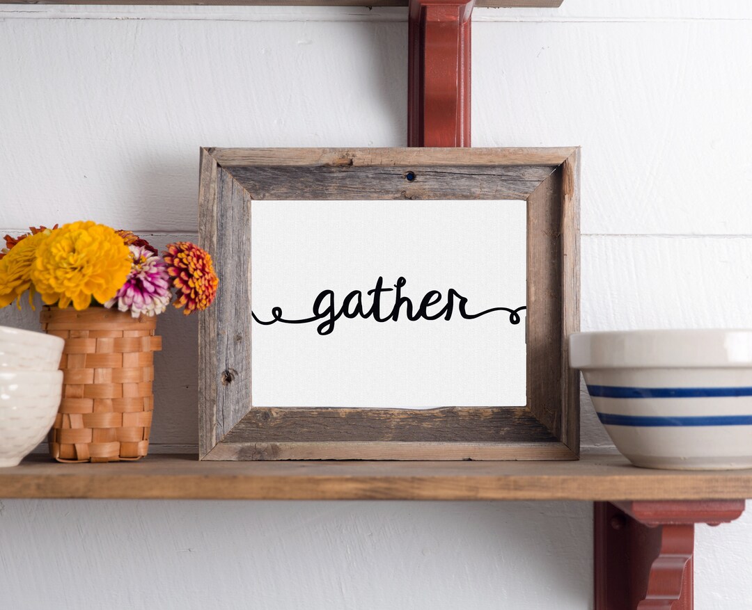 Gather Sign Printable Gather Art Small Gather Print Dining Room Decor ...