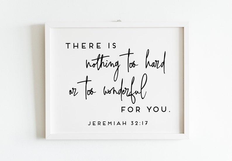 Jeremiah 32:17 Printable Instant Download Religious Art - Etsy