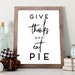 Thanksgiving Sign, Printable Thanksgiving Decor, Give Thanks and Eat ...