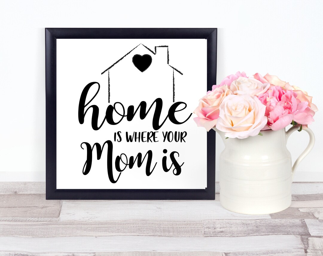 Home is Where Your Mom Is, Mother's Day Gift, Mother's Day Print, Gift ...