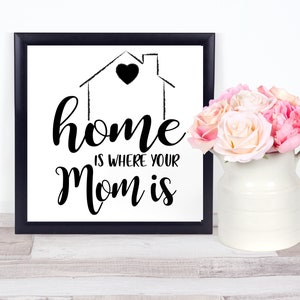 Home is Where Your Mom Is, Mother's Day Gift, Mother's Day Print, Gift ...
