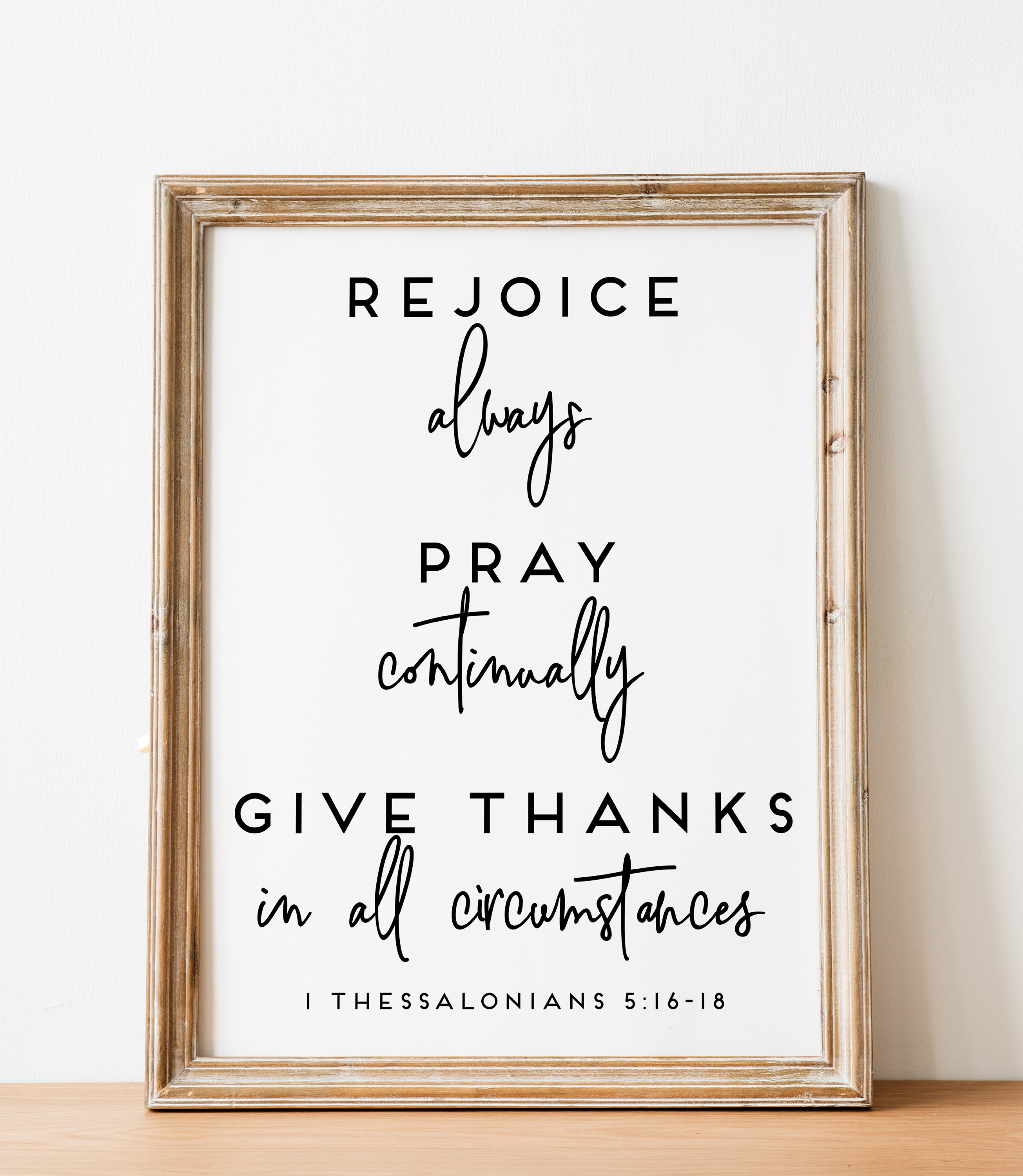Rejoice Always Pray Continually Give Thanks Printable, 1 Thessalonians ...