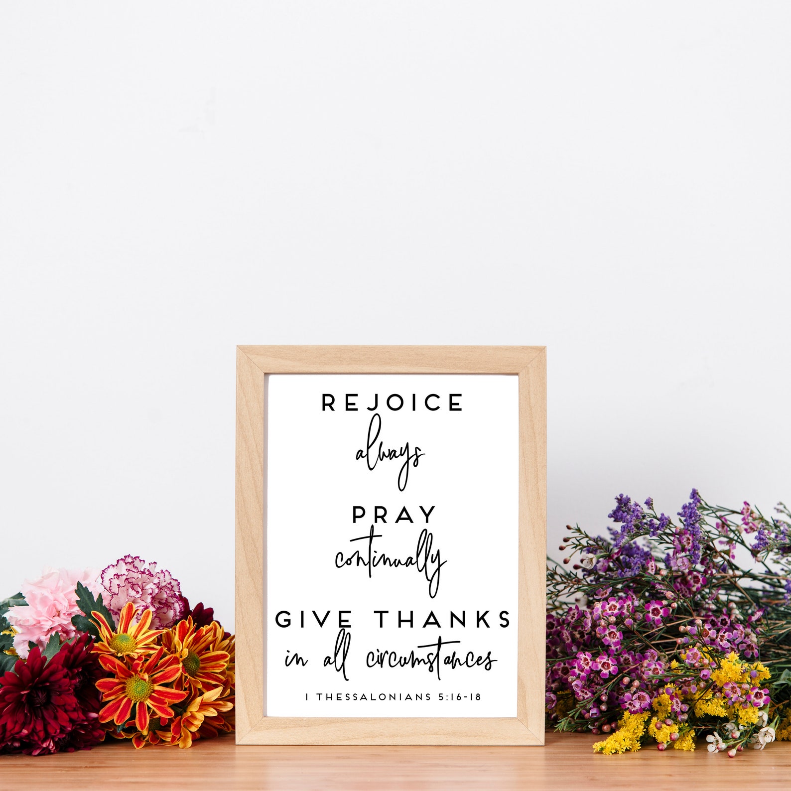 Rejoice Always Pray Continually Give Thanks Printable, 1 Thessalonians ...
