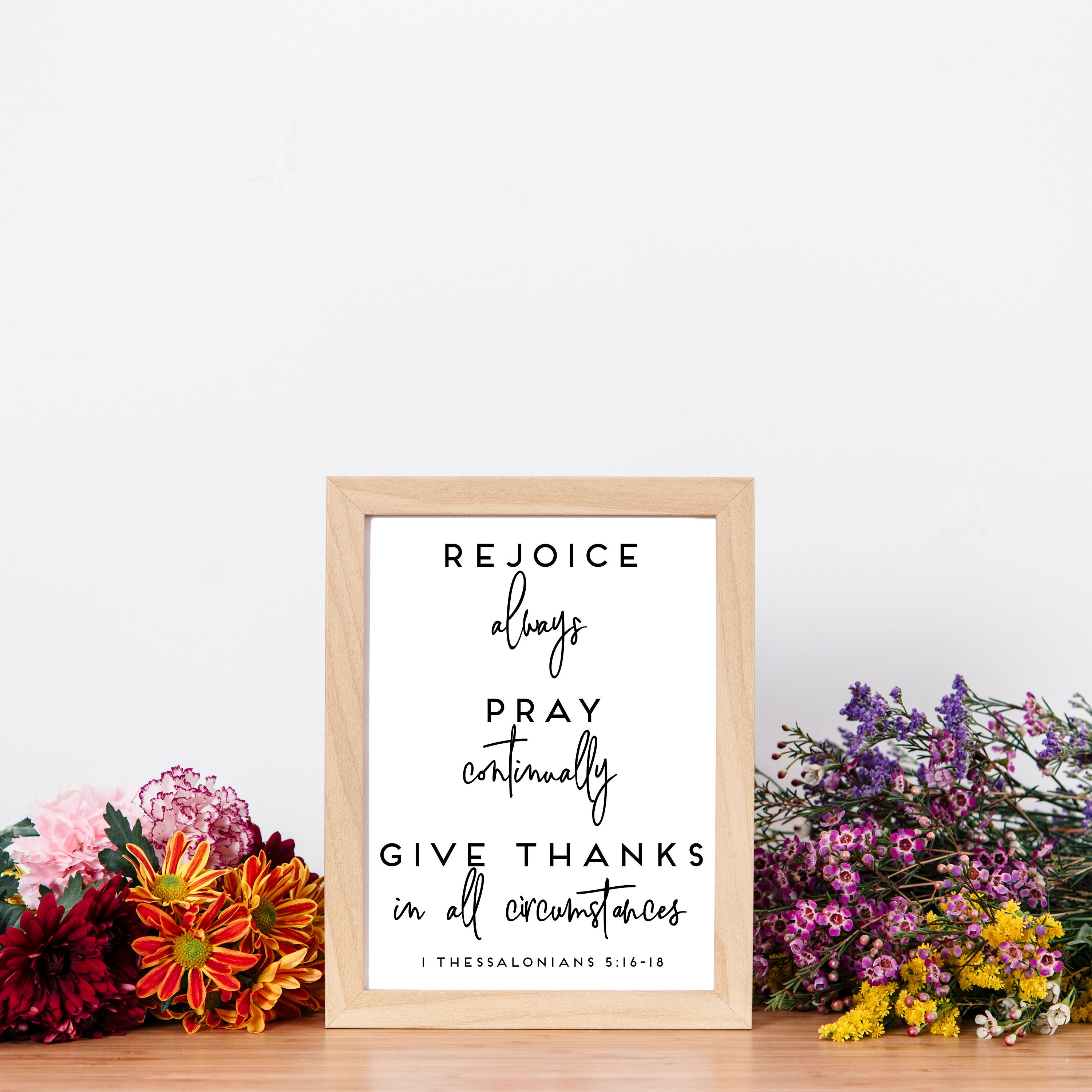 Rejoice Always Pray Continually Give Thanks Printable, 1 Thessalonians ...