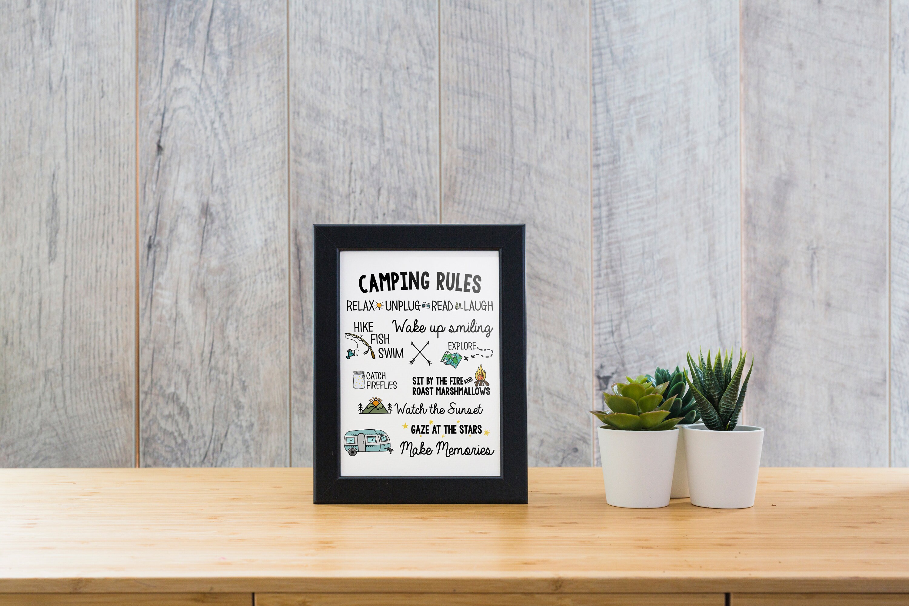 Camp Rules Sign Camping Rules Printable Camping Decor RV | Etsy