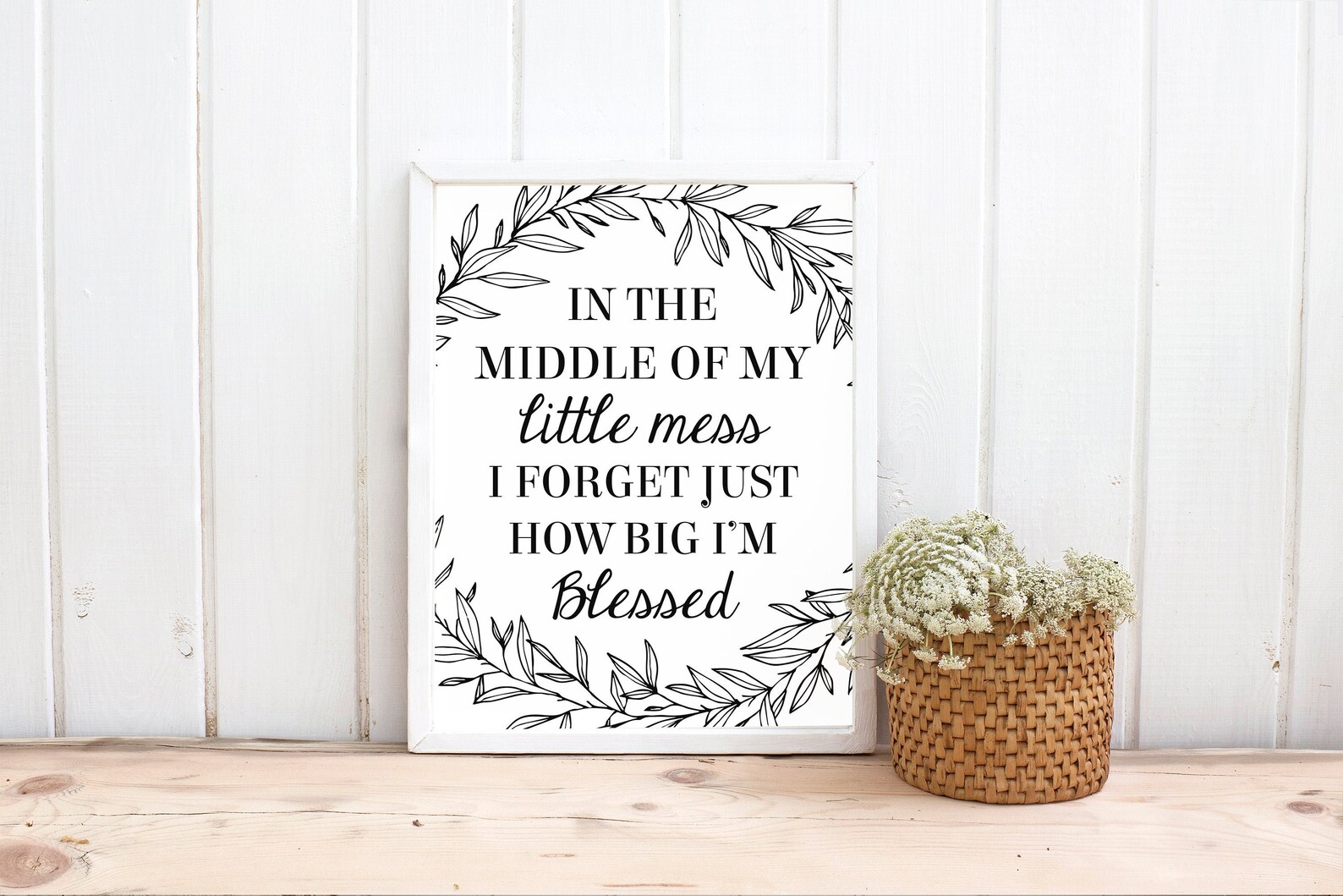 In the Middle of My Little Mess Print Farmhouse Print - Etsy