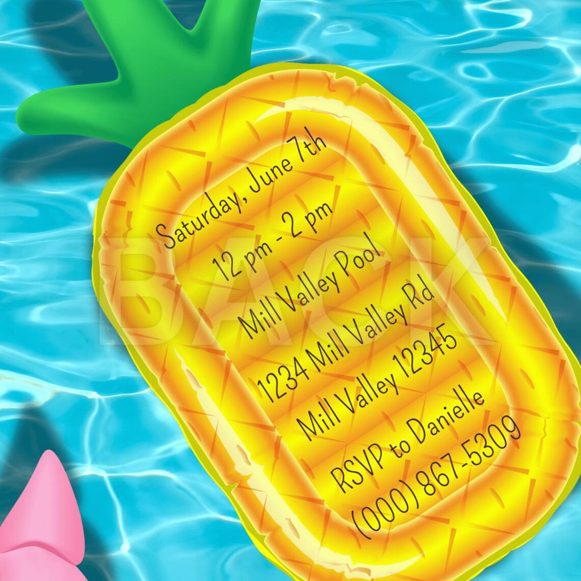 Editable Pool Party Invitation | Pink Flamingo & Pineapple Summer Birthday | Instant Download ...