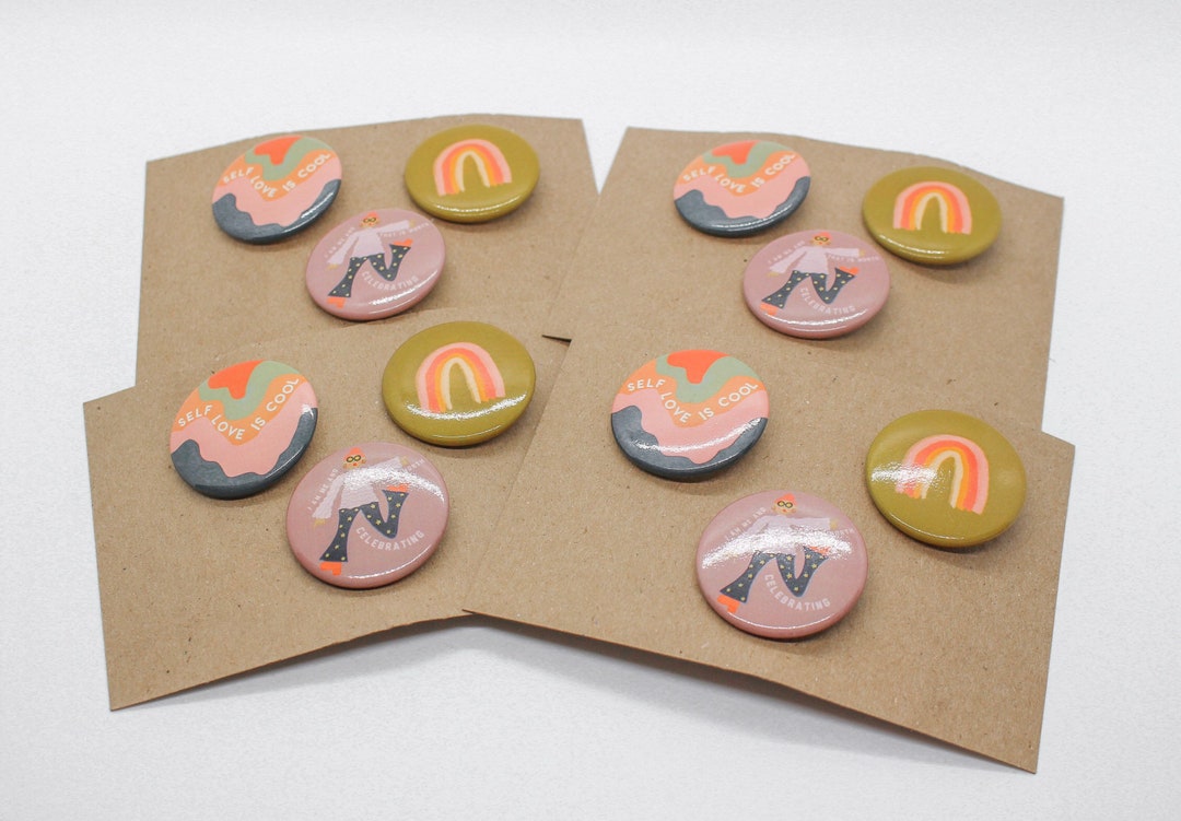 Self Love Button Pin Set - Etsy