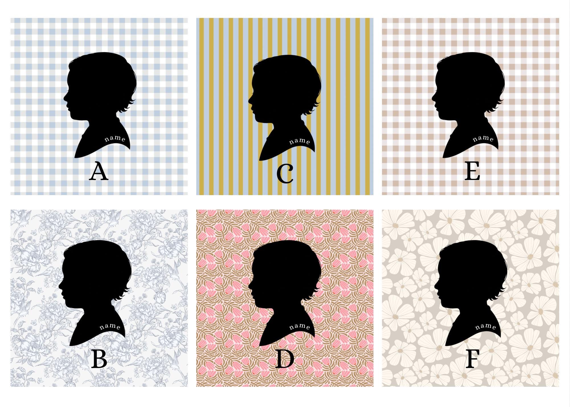 Custom Silhouette Portrait - Etsy