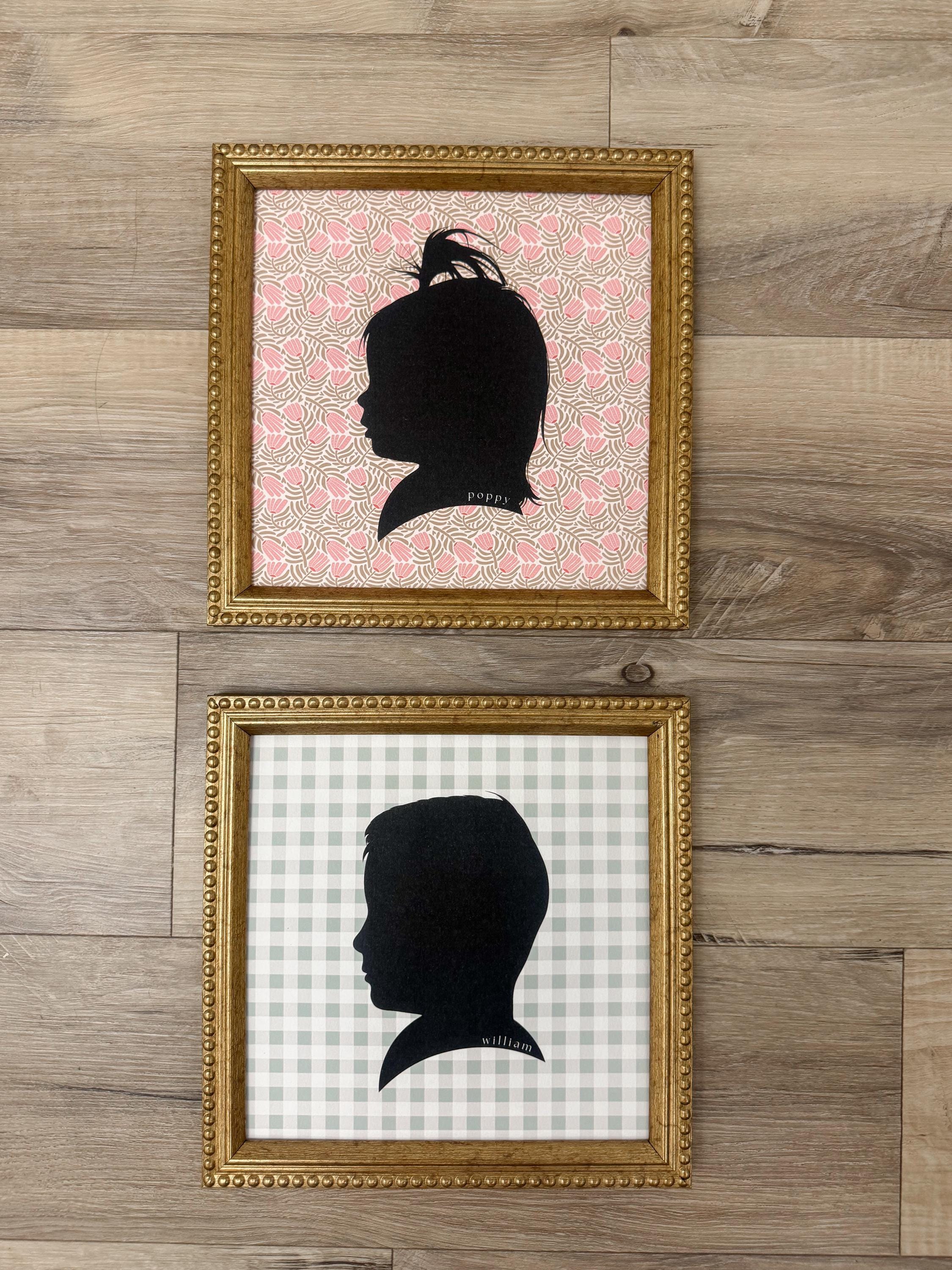 Custom Silhouette Portrait - Etsy