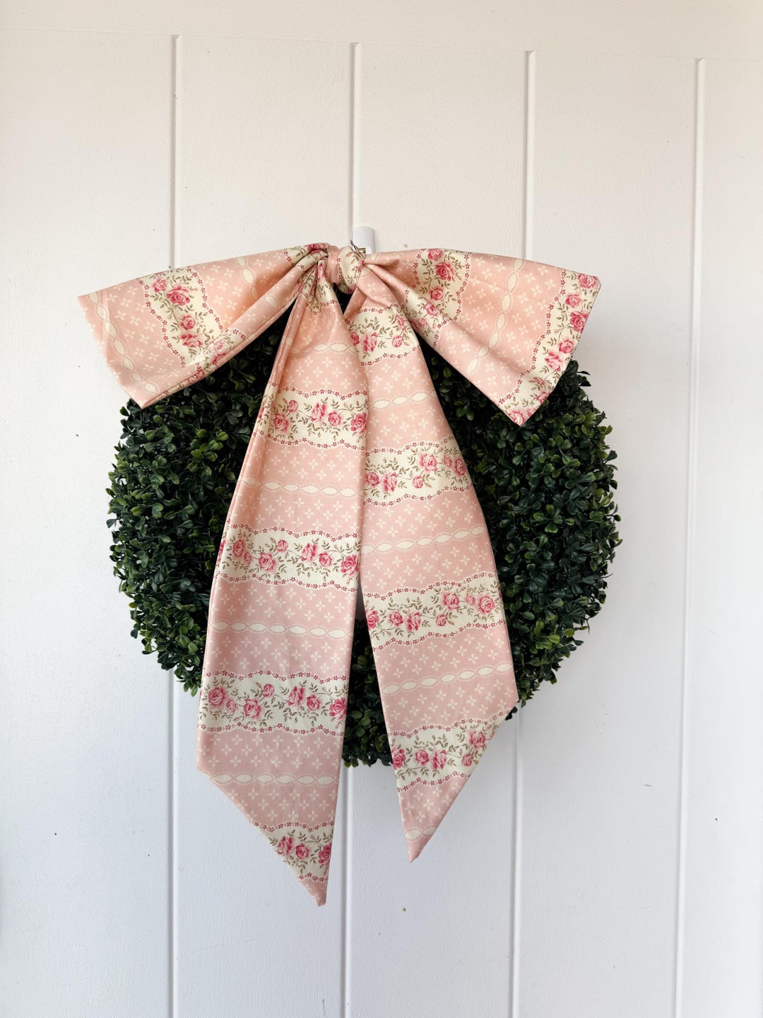 Vintage Floral- Handmade Oversized Fabric Bow Decor- Stiff Bow - Etsy