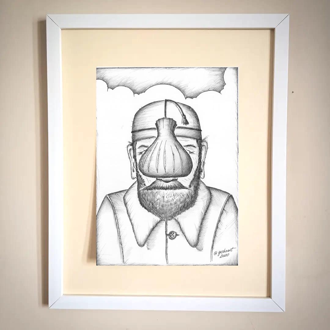 Drawing A4 "khinkali Man" - Etsy