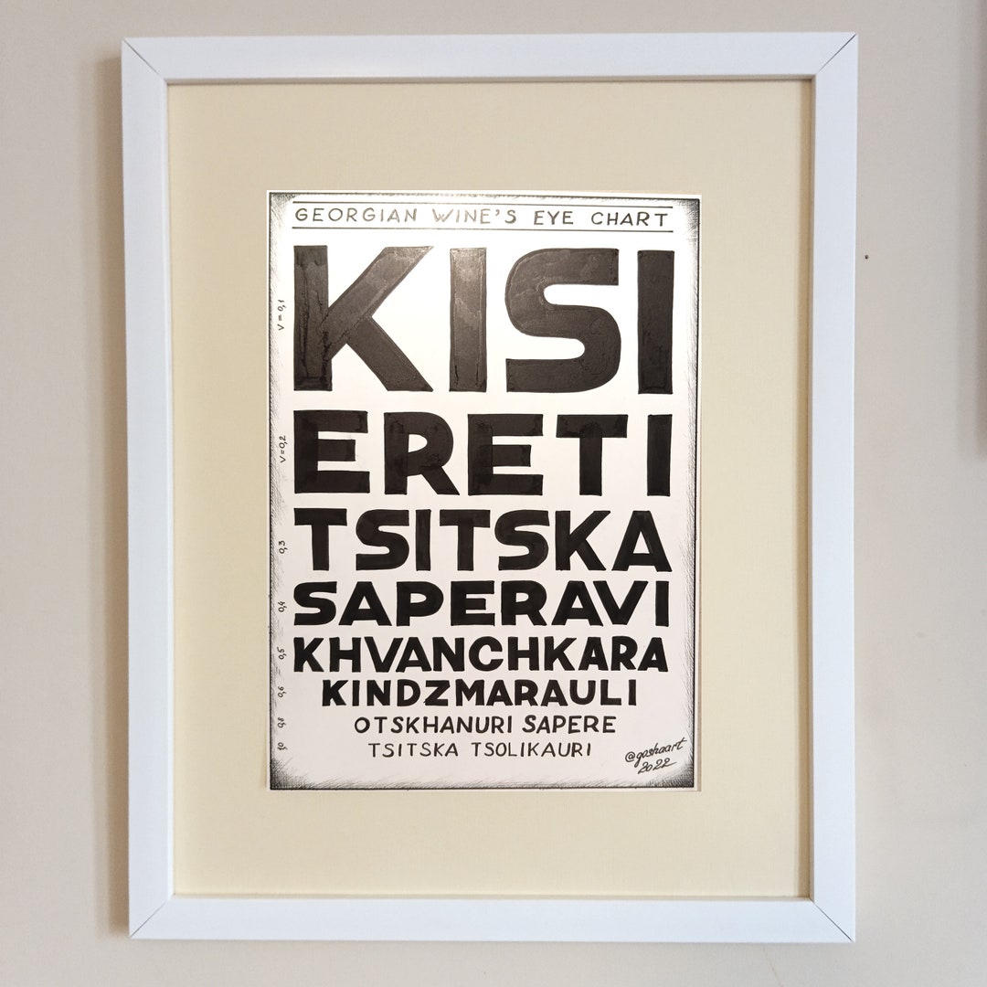 Drawing A4 "georgian Wine's Eye Chart" - Etsy