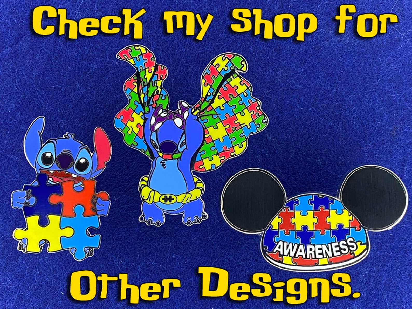 Super Stitch Autism Awareness Disney Fantasy Pin - Etsy