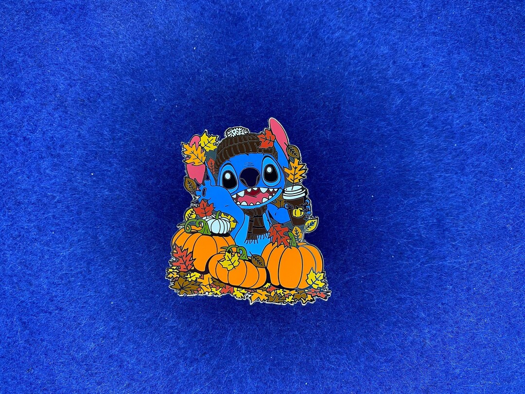 Autumn Fall Stitch Pumpkin Latte Disney Fantasy Pin - Etsy