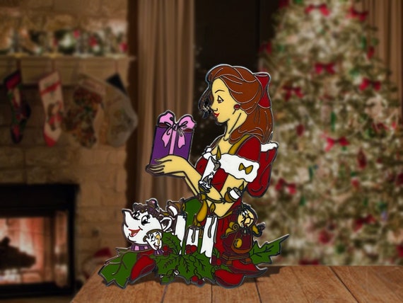 Christmas Belle Beauty and the Beast Disney Fantasy Pin - Etsy