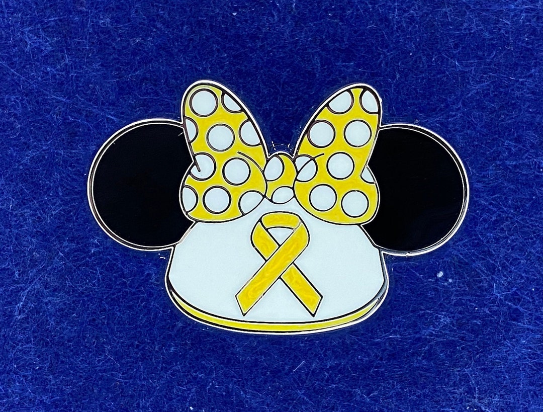Childhood Cancer Awareness Minnie Mouse Ears Disney Fantasy Pin 1.25 ...