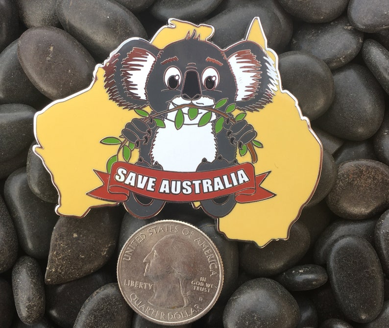 Lewis The Koala Save Australia Enamel Pin | Etsy