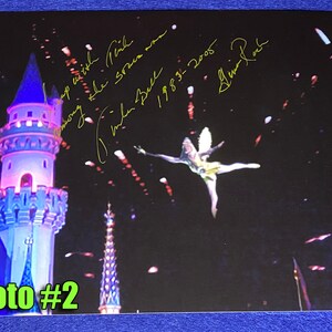 8x10 Tinker Bell Autograph Signature Photo Gina Rock Disneyland ...