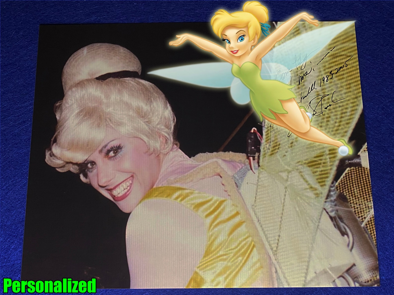 8x10 Tinker Bell Autograph Signature Photo Gina Rock Disneyland ...