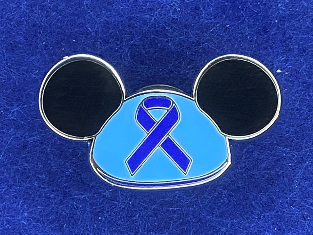 Colon Cancer Awareness Mickey Mouse Ears Disney Fantasy Pin Blue Ribbon ...