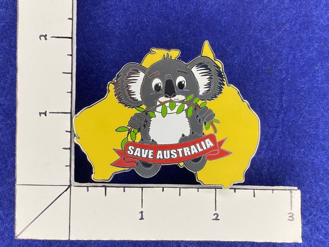 Lewis the Koala Save Australia Enamel Pin - Etsy