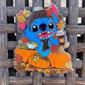 Autumn Fall Stitch Pumpkin Latte Disney Fantasy Pin - Etsy