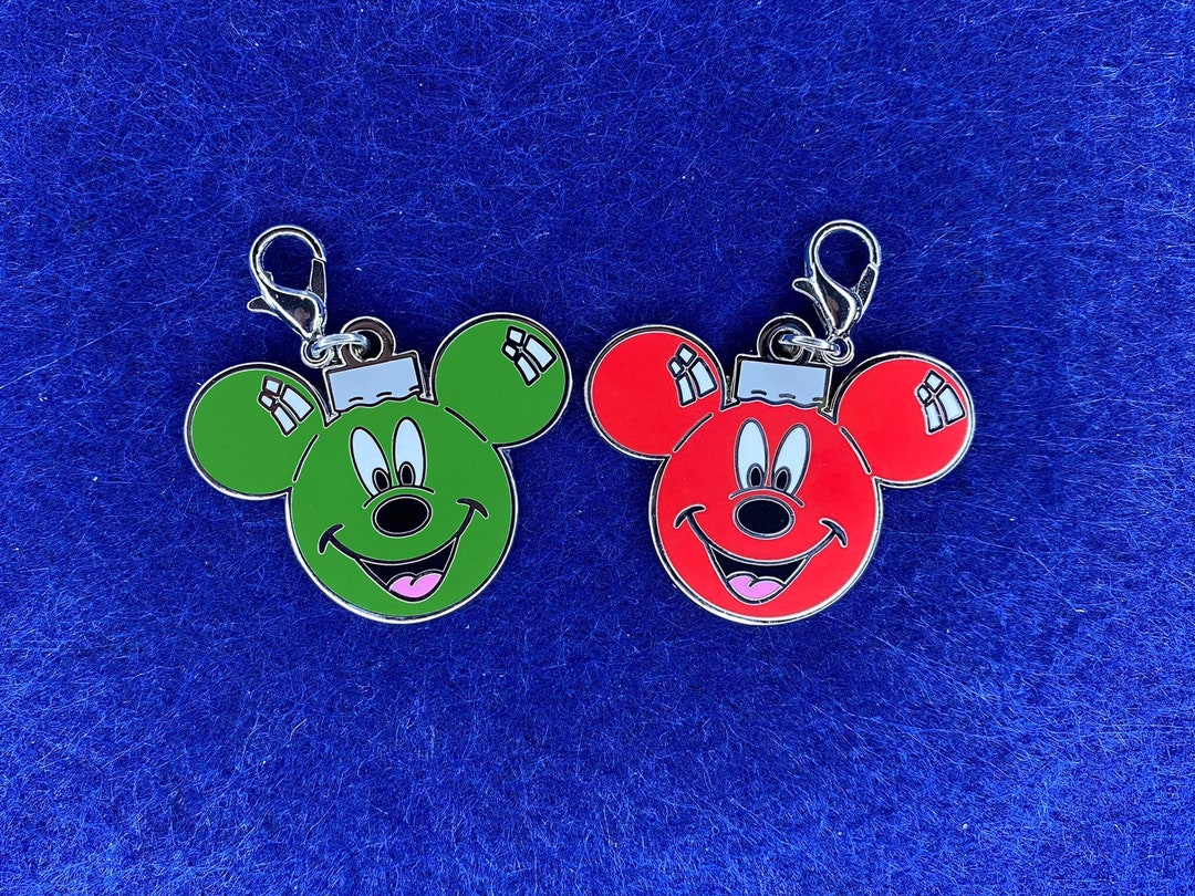 Mickey Mouse Christmas Ornament Disney Zipper Pull Charm - Etsy